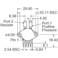 China MPX5010DP Integrated Silicon Pressure Sensor 0 to 10 kPa 0.2 to 4.7 V Output for sale