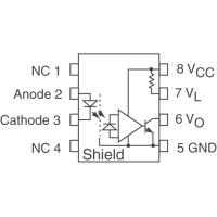 China HCPL-4506-500E SOP8 10mA Gate Drive Interface Optocoupler 480ns 550ns for sale