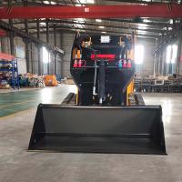 China Hydraulic Ramming Mini Skid Steer Loader  Wheel Walk Behind Skid Steer With Bucket for sale