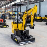 China Widely Used Micro Machine 1.2 Ton Yellow Mini Excavator With Rubber Track for sale