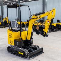China Widely Used Micro Machine 1.2 Ton Yellow Mini Excavator With Rubber Track for sale