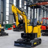 China Widely Used Micro Machine 1.2 Ton Yellow Mini Excavator With Rubber Track for sale