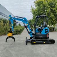 China New Blue Excavators Digger Mini 3.5 Ton Excavator For Garden for sale
