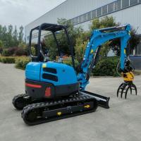 China New Blue Excavators Digger Mini 3.5 Ton Excavator For Garden for sale