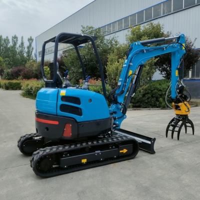 China New Blue Excavators Digger Mini 3.5 Ton Excavator For Garden for sale