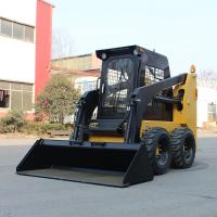 China Mini Skid Steer Loader Yellow Bucket Capacity 0.5 M3 For Bulldozing for sale