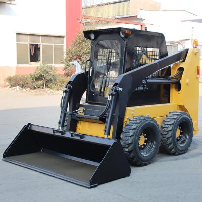 China Mini Skid Steer Loader Yellow Bucket Capacity 0.5 M3 For Bulldozing for sale
