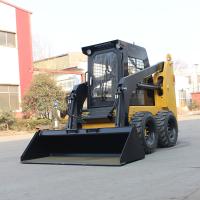 China Mini Skid Steer Loader Yellow Bucket Capacity 0.5 M3 For Bulldozing for sale