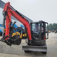 China 4000KG Mini Digger Excavator 300mm Wide Steel Tracks with Cabin for sale