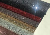 China Glamour Red Color Glitter Wall Fabric Adhesive  Grade 3 For Patch Work Sparkle for sale