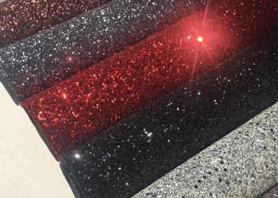 China Factory Cheap Eco-friendly Fancy Shiny Gold Silver Black PU Grade 3 Chunky Glitter Wallpaper for sale