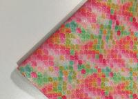 China Colorful Printed Faux Leather Fabric SGS Certified 0.6±0.1mm Thickness for sale