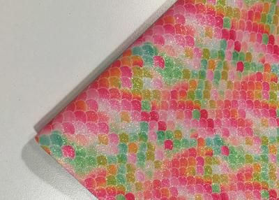 China Colorful Printed Faux Leather Fabric SGS Certified 0.6±0.1mm Thickness for sale