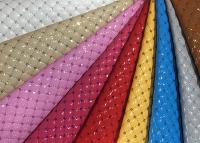 China Mildew Proof Quilted Leather Fabric Nonwoven Synthetic PU Embroidered for sale