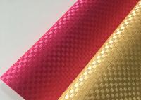 China Silk Weave PVC Leather Fabric Plain Colorful Environmental Protection for sale