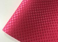 China Silk Weave PVC Leather Fabric Plain Colorful Environmental Protection for sale