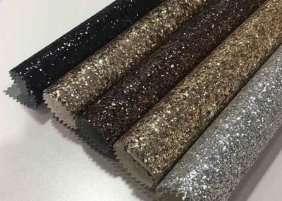 China Sublimation Glitter Material Fabric , Silver Glitter Fabric Double Sided Environmental Friendly for sale