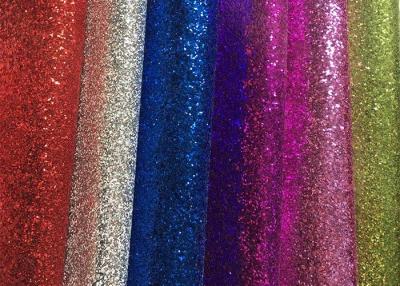 China Waterproof Colorful Glitter Wall Fabric , Glitter Fabric Roll PU Material for sale