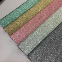China PU Material  Glitter Wall Fabric Assorted Glamour Knitted Fabric Customized Color for sale