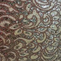 China Colorful Glitter Fabric Roll Leaf Flower Pattern Customized Color Wide Application for sale