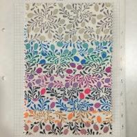 China Flower Pattern Printed Faux Leather Fabric Modern Design Eco Friendly for sale
