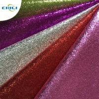 China Pu Synthetic Glitter Leather Fabric Hair Ornament Applied 0.8±0.15mm Thickness for sale