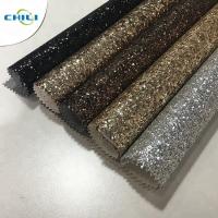 China Pu Synthetic Glitter Leather Fabric Hair Ornament Applied 0.8±0.15mm Thickness for sale