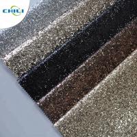 China Pu Synthetic Glitter Leather Fabric Hair Ornament Applied 0.8±0.15mm Thickness for sale