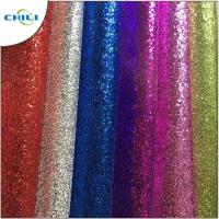China Pu Synthetic Glitter Leather Fabric Hair Ornament Applied 0.8±0.15mm Thickness for sale