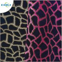 China Flocked Glitter Leather Fabric 1.0mm Thickness 54/55