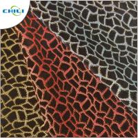 China Flocked Glitter Leather Fabric 1.0mm Thickness 54/55