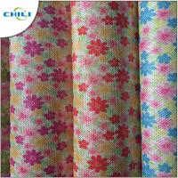 China Multi Color Printed Faux Leather Fabric Chunky Shiny Wear Resistant for sale