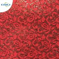 China Good Quality Mesh Glitter pu  shoe Leather for sale