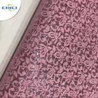China Good Quality Mesh Glitter pu  shoe Leather for sale