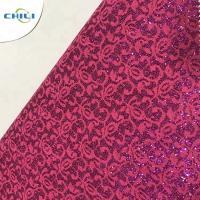 China Good Quality Mesh Glitter pu  shoe Leather for sale