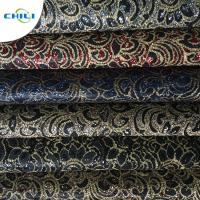 China New Flocking Fashion Pu Leather For Mesh Glitter shoe Leather for sale