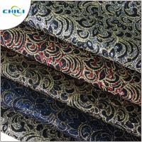 China New Flocking Fashion Pu Leather For Mesh Glitter shoe Leather for sale