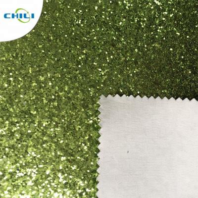 China Fashion glitter pu shoe leather for sale