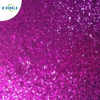 China Fashion glitter pu shoe leather for sale