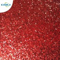 China Fashion glitter pu shoe leather for sale
