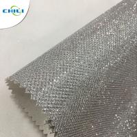 China New pu synthetic zarina glitter leather for shoes for sale
