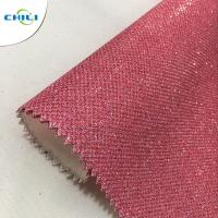 China New zarina glitter leather fabric for shoes and bags for sale