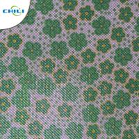 China Shinnning Synthetic Leather Fabric Floral 0.7±0.1mm Thickness Precision Cutting for sale