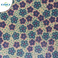China Shinnning Synthetic Leather Fabric Floral 0.7±0.1mm Thickness Precision Cutting for sale