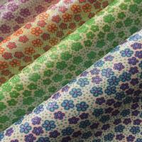 China Shinnning Synthetic Leather Fabric Floral 0.7±0.1mm Thickness Precision Cutting for sale