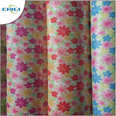 China Shoes Printed Faux Leather Fabric , Leatherette Upholstery Fabric Easy Cleaning for sale