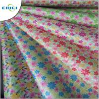 China Shoes Printed Faux Leather Fabric , Leatherette Upholstery Fabric Easy Cleaning for sale