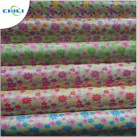 China Shoes Printed Faux Leather Fabric , Leatherette Upholstery Fabric Easy Cleaning for sale