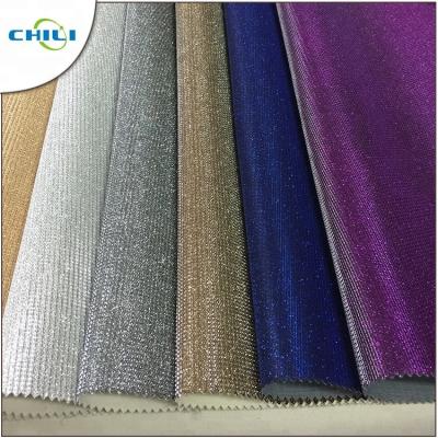China Fashion Multi Color Shiny Synthetic glitter Shoe Leather for sale