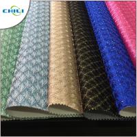China New Fashion Artificial Glitter Pu Leather Fabric For Wall Decoration for sale